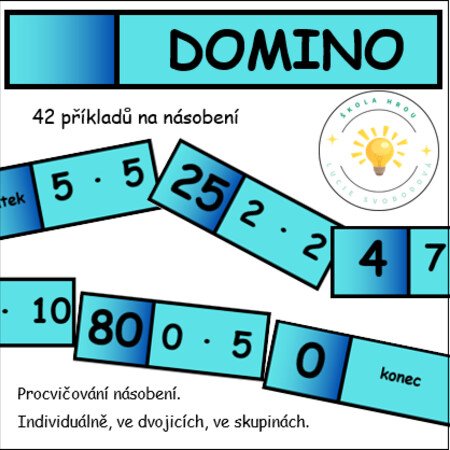 Domino - násobení - Matematika | UčiteléUčitelům.cz